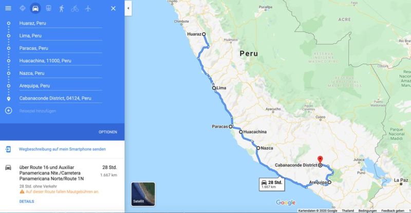 Peru Route & Highlights • Reiseroute für deine Peru Rundreise planen